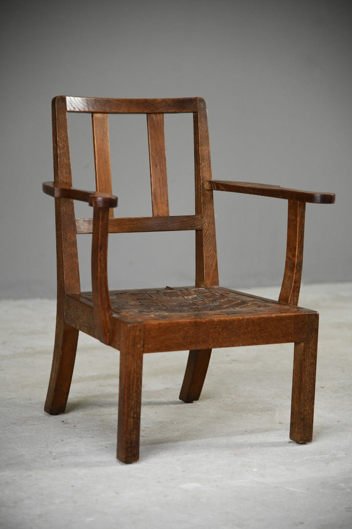 Arts & Crafts Oak Childs Chair – Kernow Furniture