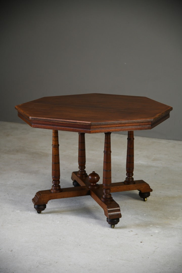Victorian Walnut Octagonal Table – Kernow Furniture