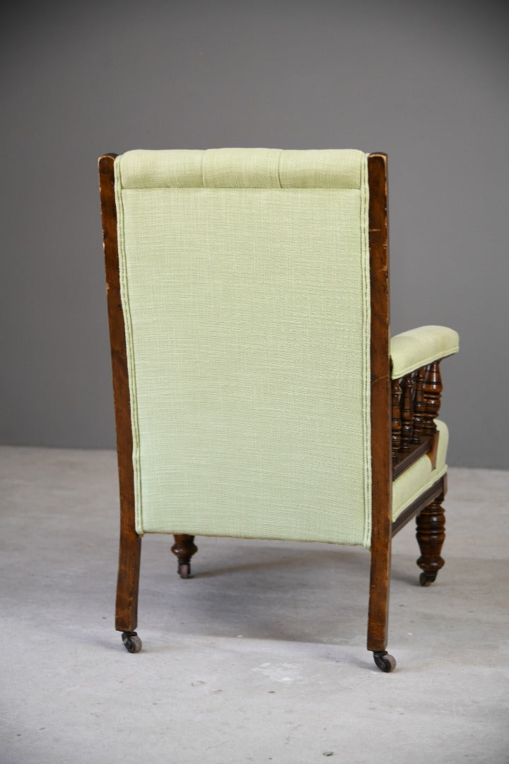 Victorian Upholstered Library Reading Chair – Kernow Furniture