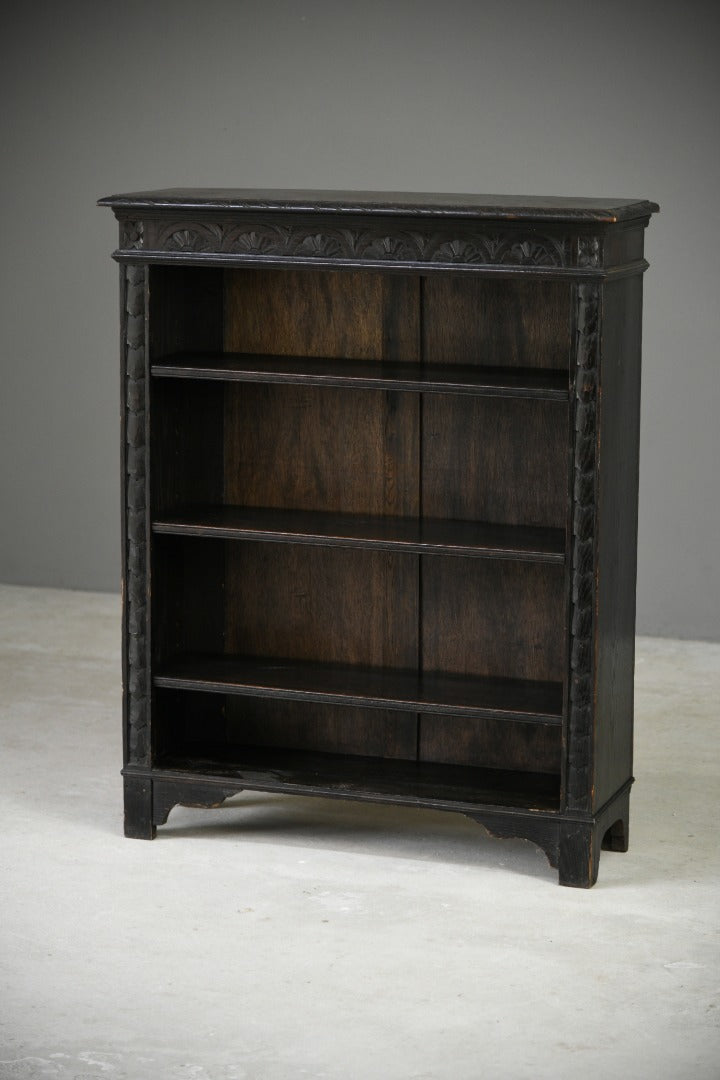 Victorian Dark Oak Bookcase – Kernow Furniture