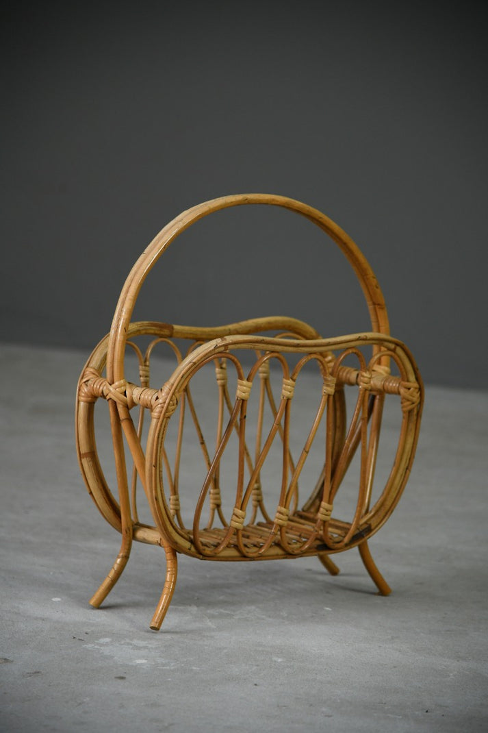 Retro Cane Magazine Rack – Kernow Furniture