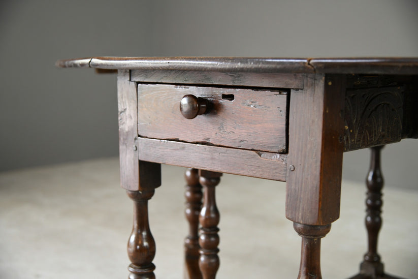 Antique Solid Oak Drop Leaf Table – Kernow Furniture