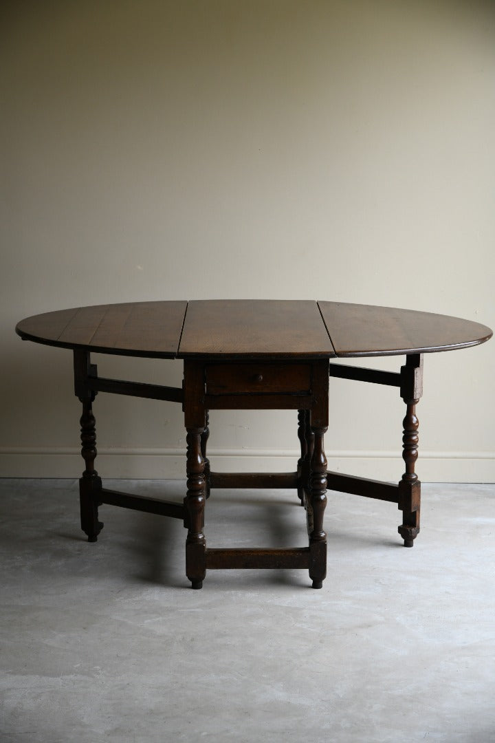 Antique Solid Oak Drop Leaf Table – Kernow Furniture