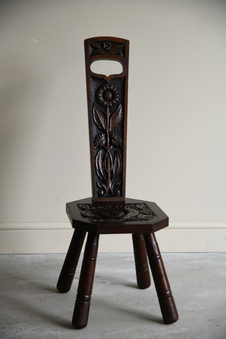 Carved Spinning Chair – Kernow Furniture