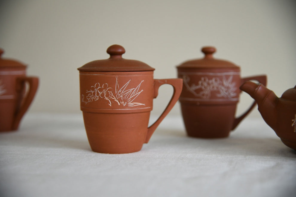 Chinese Red Clay Teapot & Cups – Kernow Furniture