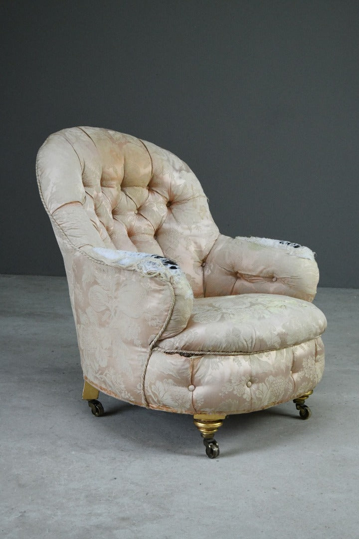 Victorian Button Back Armchair – Kernow Furniture