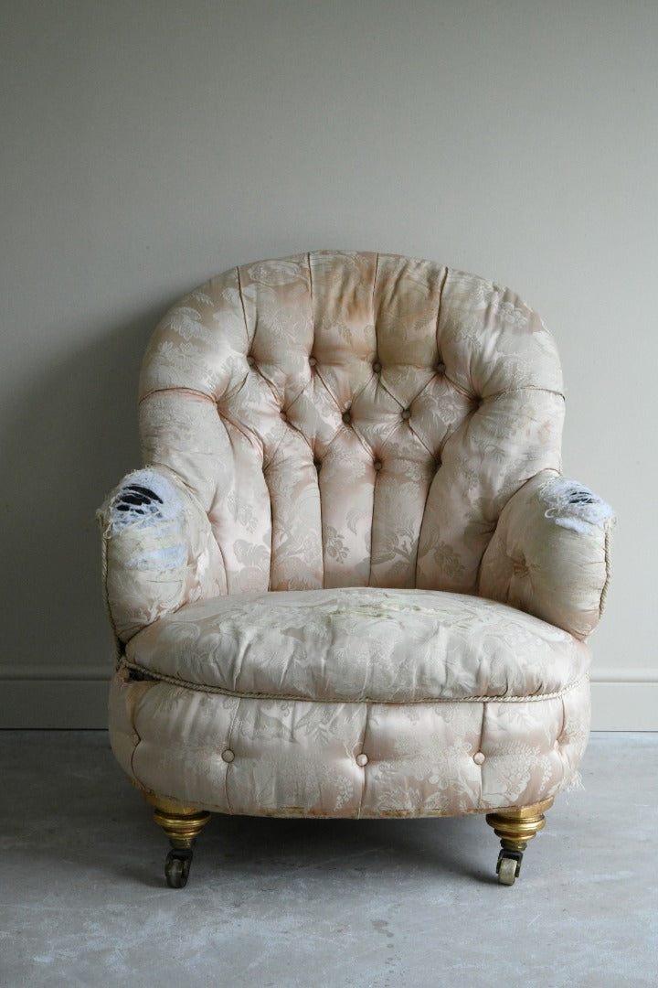 Victorian Button Back Armchair – Kernow Furniture