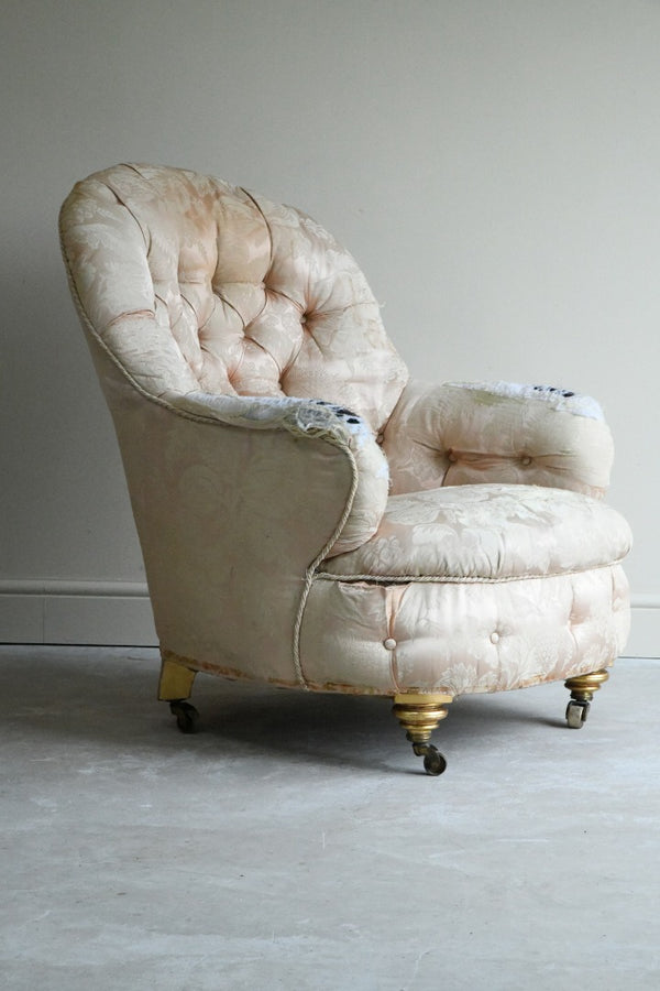 Victorian Button Back Armchair – Kernow Furniture