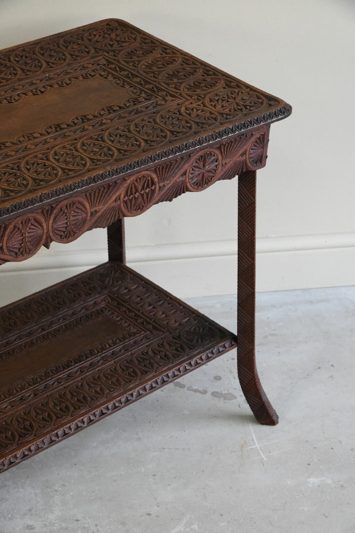 Carved Anglo Indian Occasional Table – Kernow Furniture