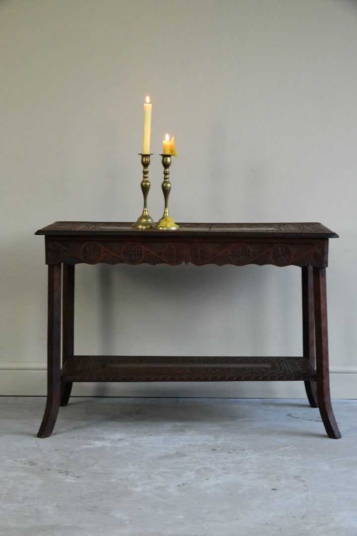 Carved Anglo Indian Occasional Table – Kernow Furniture