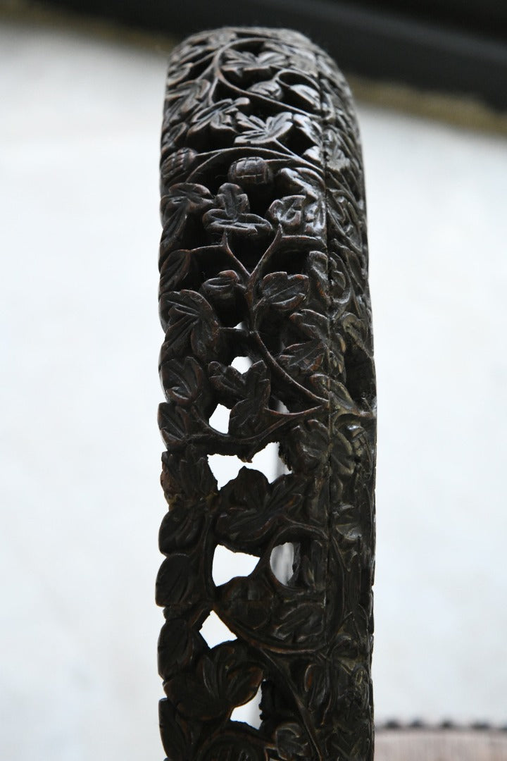Anglo Indian Carved Padouk Chair – Kernow Furniture
