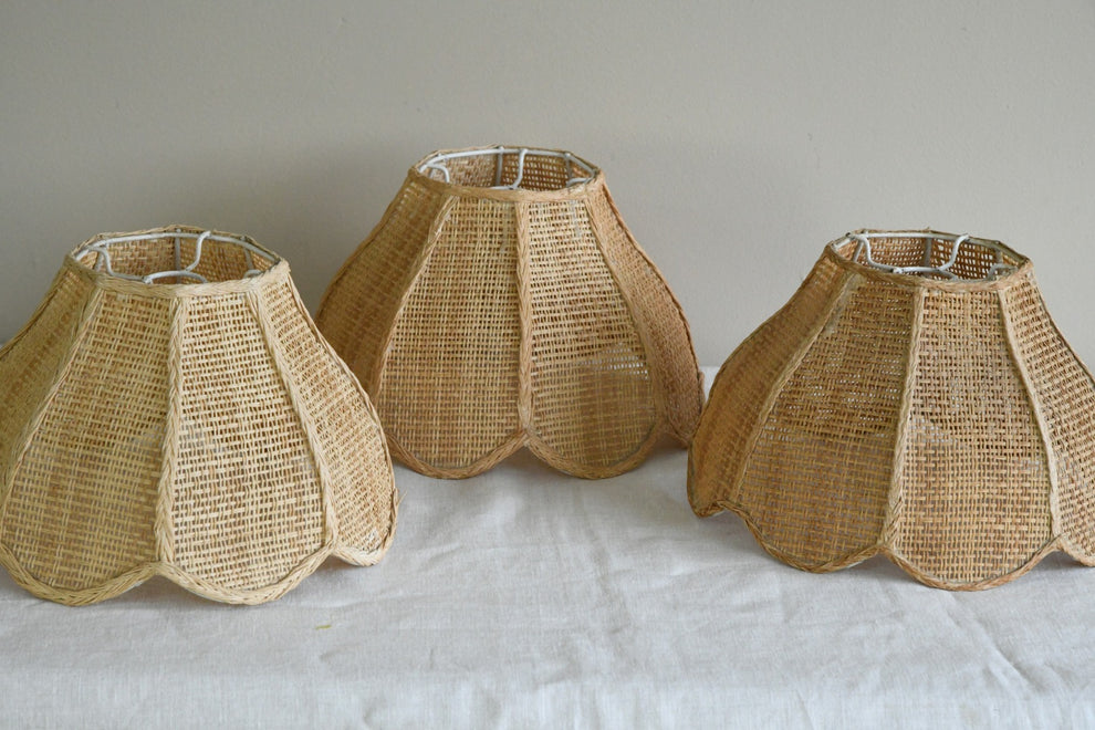 Single Rattan Ceiling Lamp Shade – Kernow Furniture
