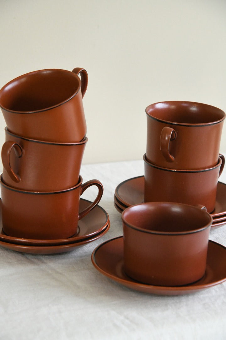 6 Royal Worcester Crown Ware Large Cups and Saucers – Kernow Furniture