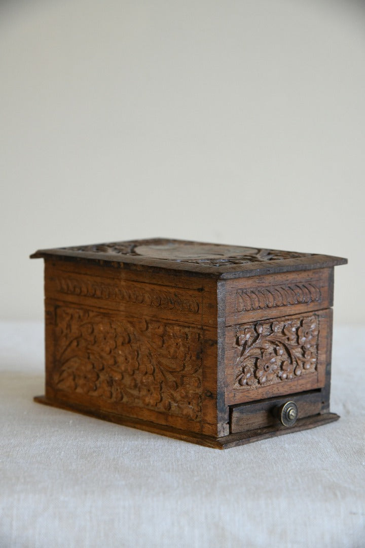 Carved Indian Cigarette Box – Kernow Furniture