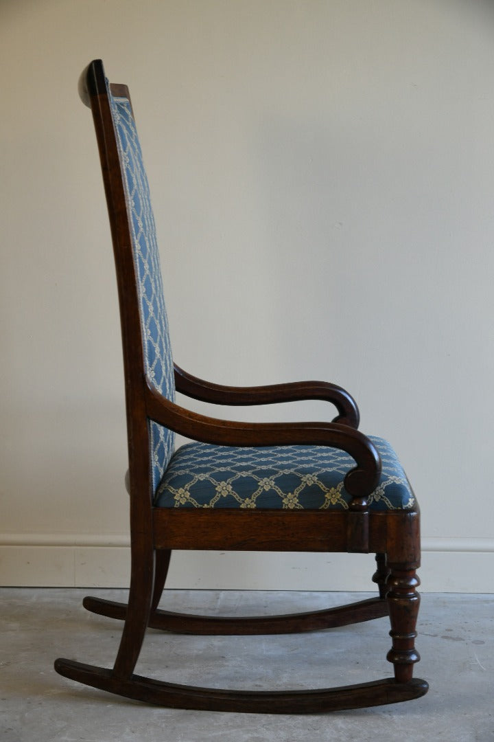 Victorian Upholstered Rocking Chair – Kernow Furniture