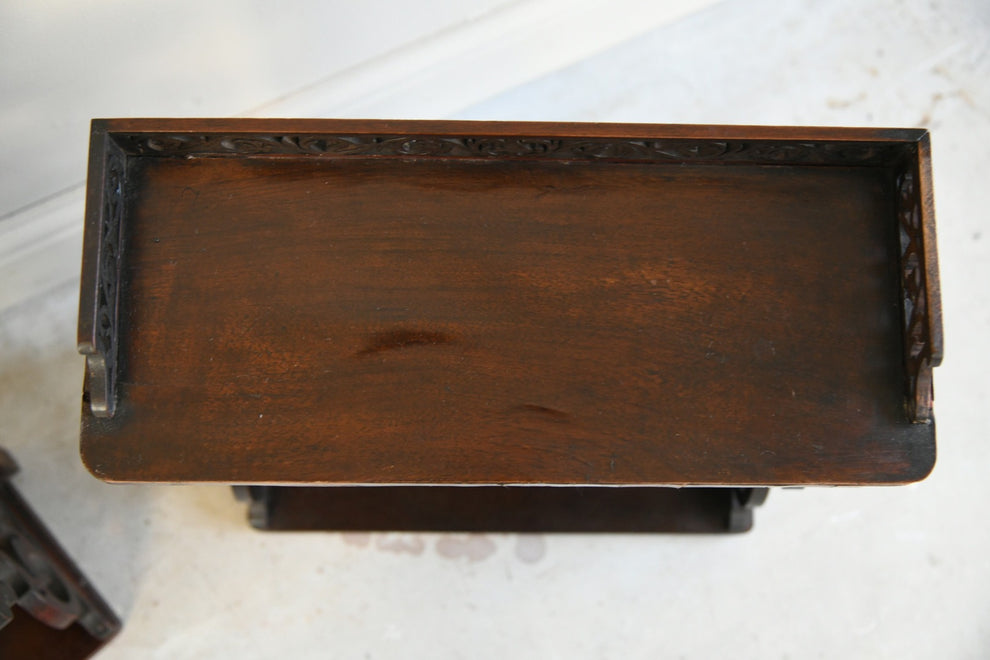 Pair Mirror Back Wall Shelves – Kernow Furniture