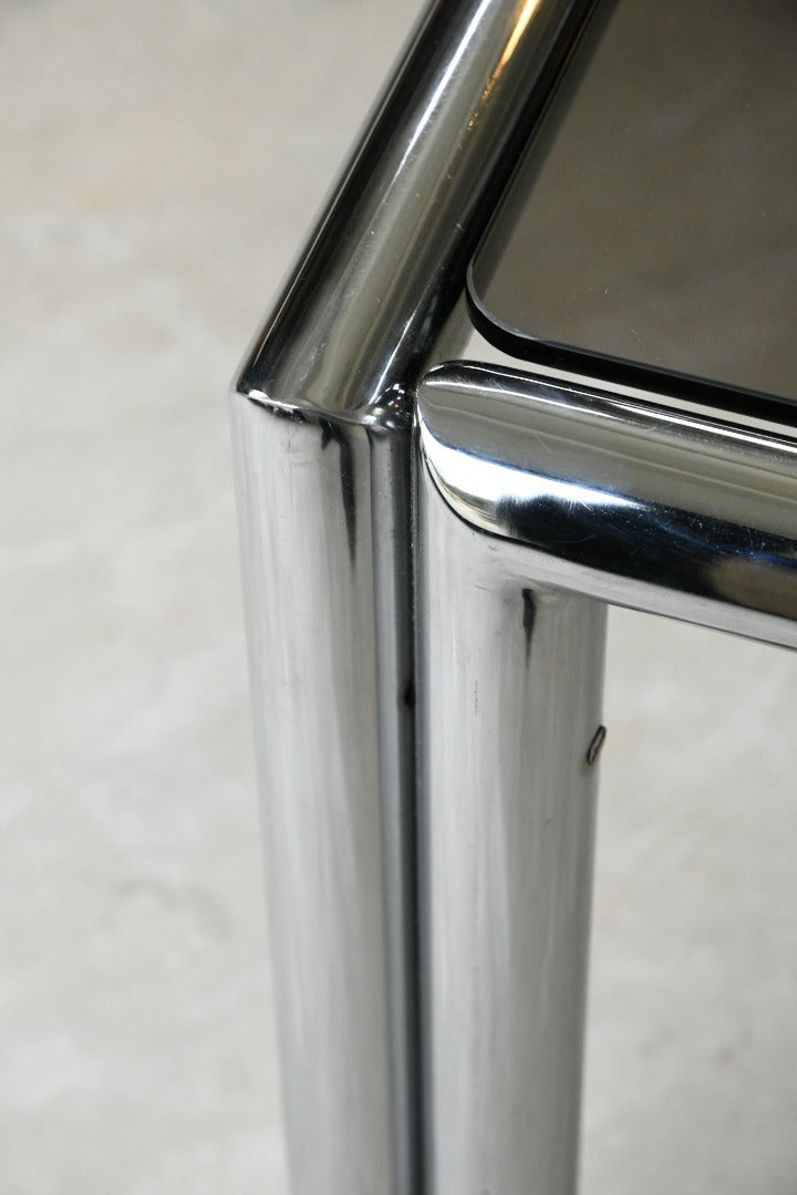 Pieff Kadia Chrome & Smoked Glass Dining Table – Kernow Furniture