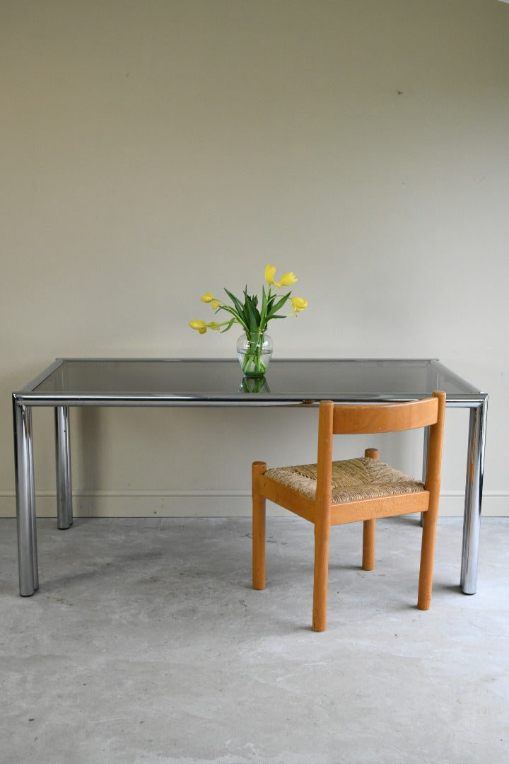 Pieff Kadia Chrome & Smoked Glass Dining Table – Kernow Furniture
