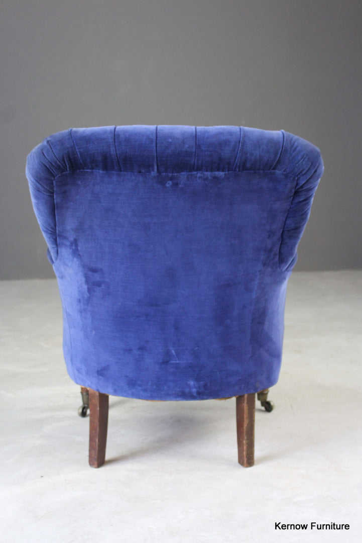 Small Victorian Button Back Armchair – Kernow Furniture