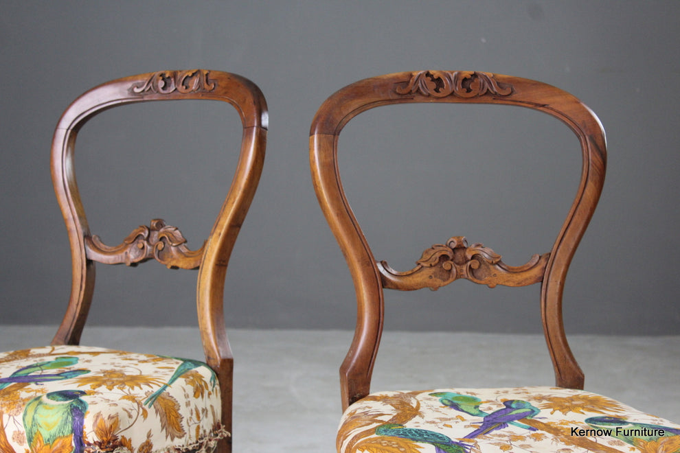 Pair French Balloon Back Dining Chairs – Kernow Furniture
