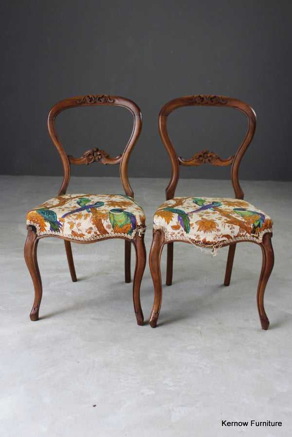 Pair French Balloon Back Dining Chairs – Kernow Furniture