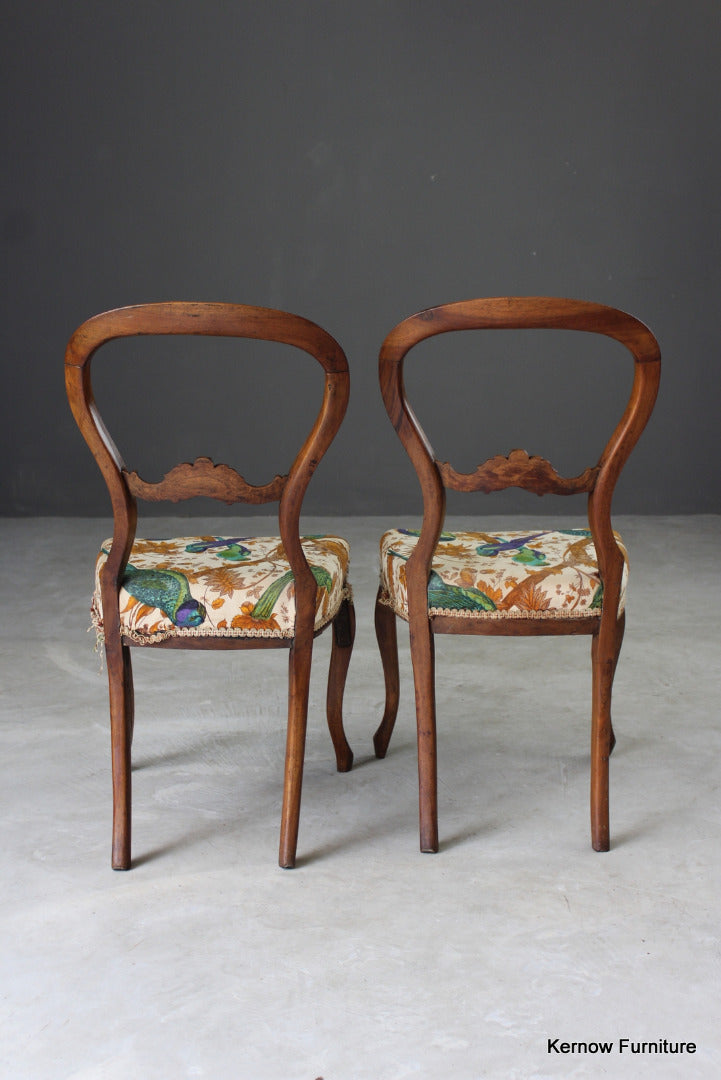 Pair French Balloon Back Dining Chairs – Kernow Furniture