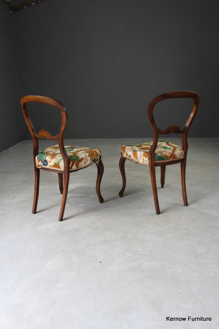 Pair French Balloon Back Dining Chairs – Kernow Furniture