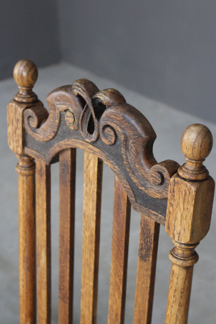 Set 4 Oak High Back Dining Chairs – Kernow Furniture