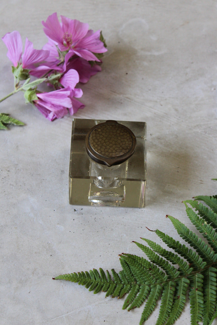 Vintage Glass Inkwell – Kernow Furniture