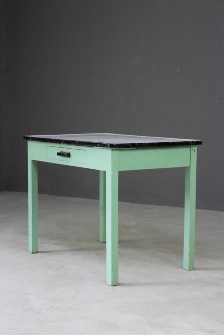Enamel Top Kitchen Table – Kernow Furniture