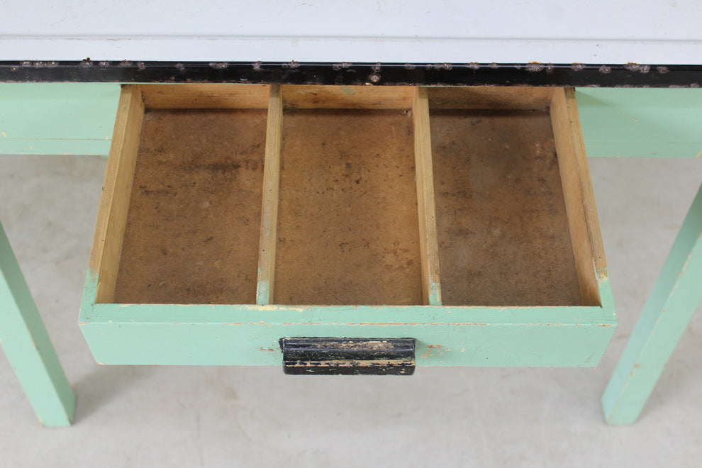 Enamel Top Kitchen Table – Kernow Furniture