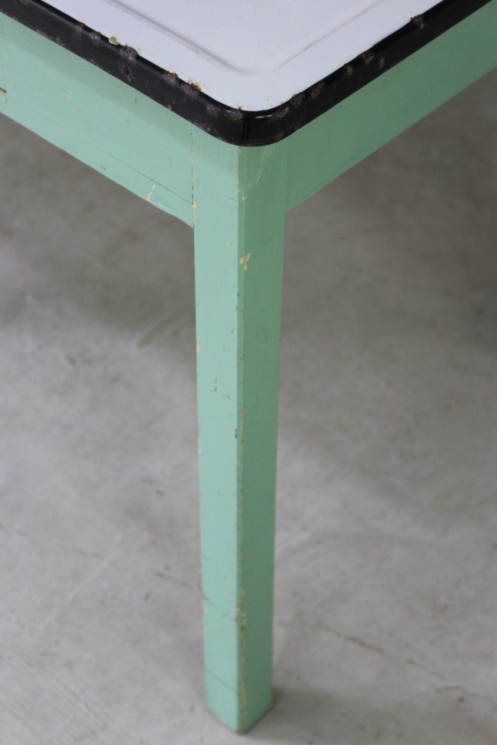 Enamel Top Kitchen Table – Kernow Furniture