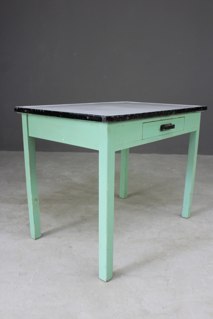 Enamel Top Kitchen Table – Kernow Furniture