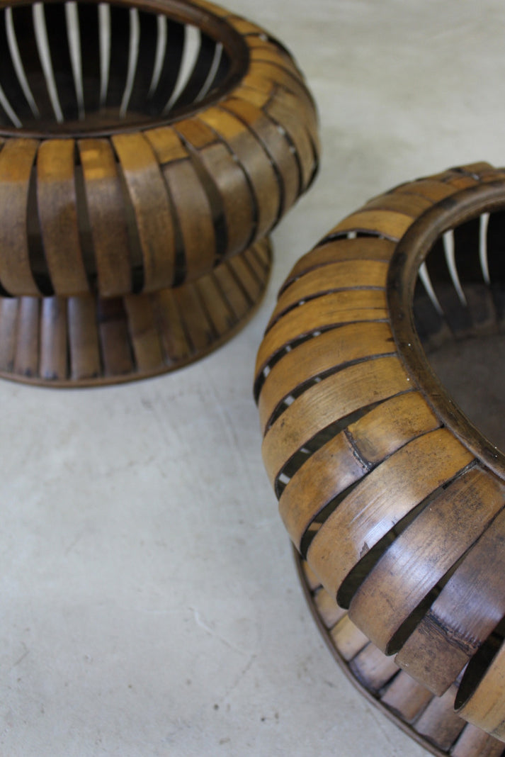 Pair Retro Bamboo Plant Stands – Kernow Furniture