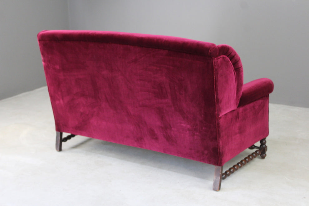 Wing Back Purple Velvet Sofa – Kernow Furniture