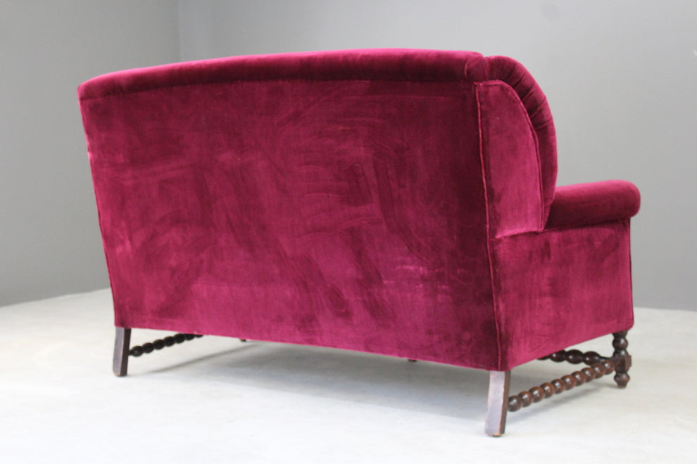 Wing Back Purple Velvet Sofa – Kernow Furniture
