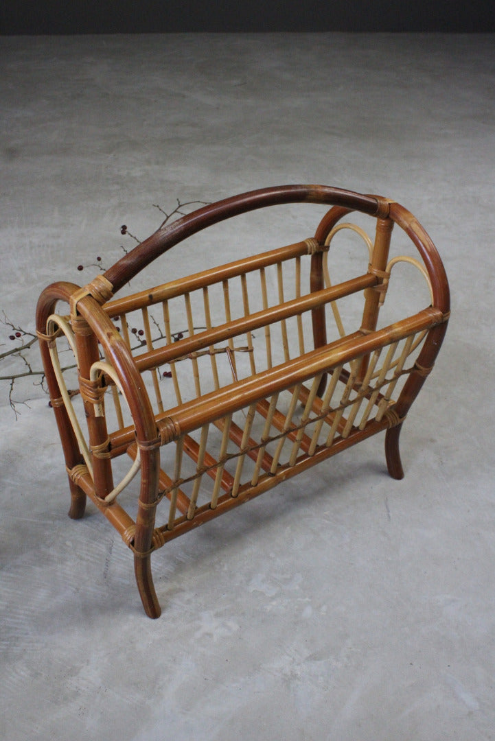 Retro Cane Magazine Rack – Kernow Furniture