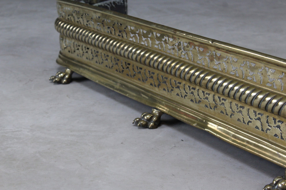 Antique Pierced Brass Fire Fender – Kernow Furniture