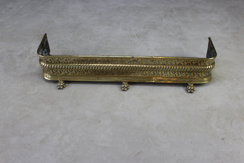 Antique Pierced Brass Fire Fender – Kernow Furniture