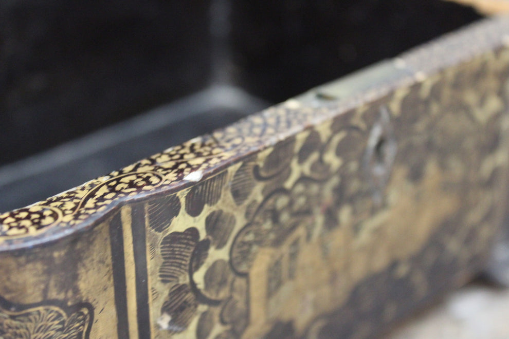 Chinese Black Lacquer Work Box – Kernow Furniture