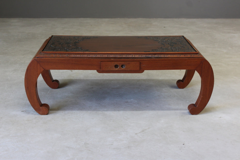 Carved Oriental Coffee Table – Kernow Furniture