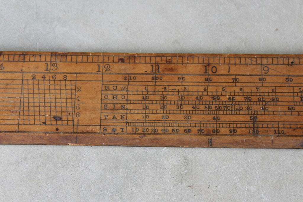 Vintage Gunters Scale Wooden Rule – Kernow Furniture
