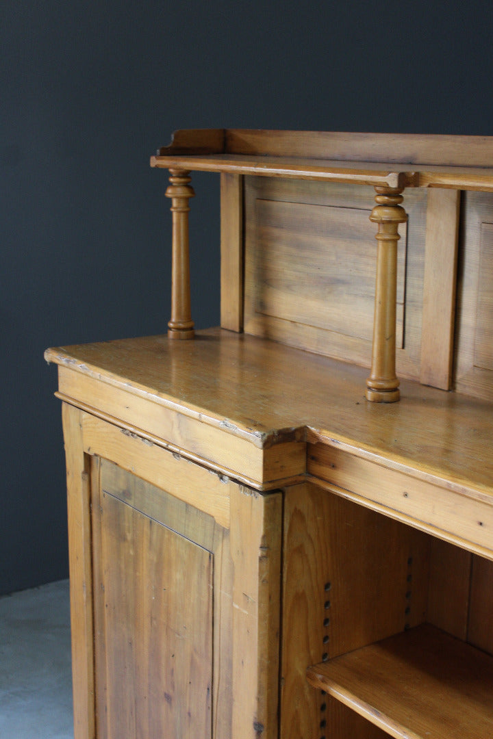 Rustic Pine Breakfront Bookcase – Kernow Furniture
