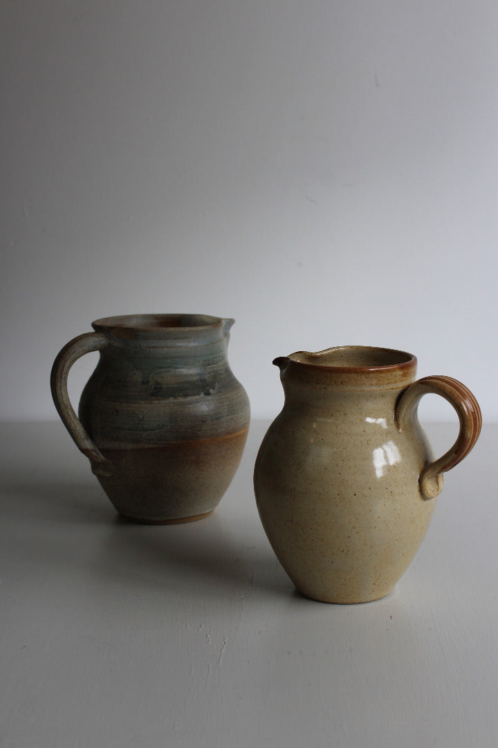 Pair Glazed Pottery Jugs – Kernow Furniture