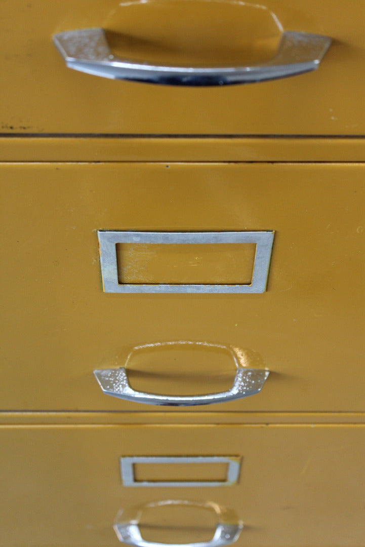Vintage Yellow Metal Filing Cabinet – Kernow Furniture