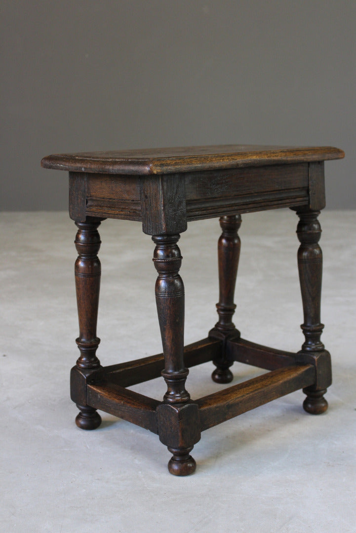 Antique Oak Joint Stool – Kernow Furniture