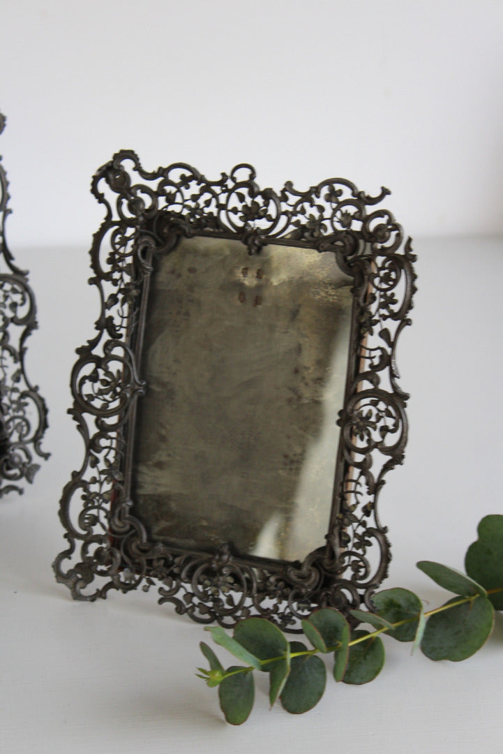 Pair Antique Pierced Lead Photo Frames – Kernow Furniture