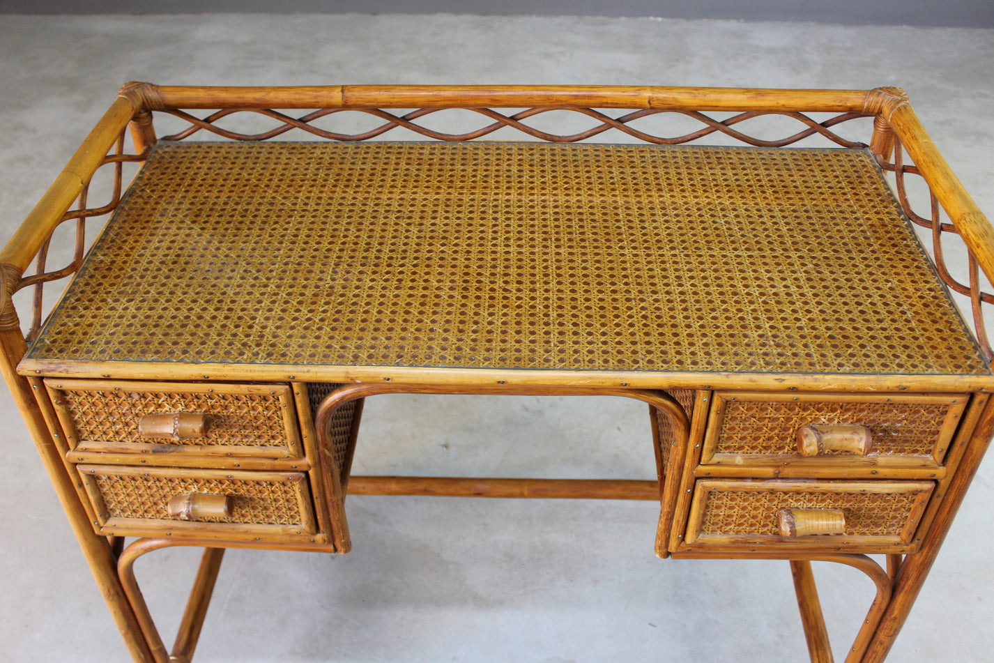 Vintage Bamboo Dressing Table – Kernow Furniture