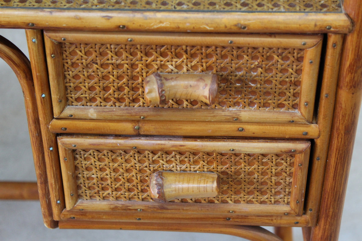 Vintage Bamboo Dressing Table – Kernow Furniture