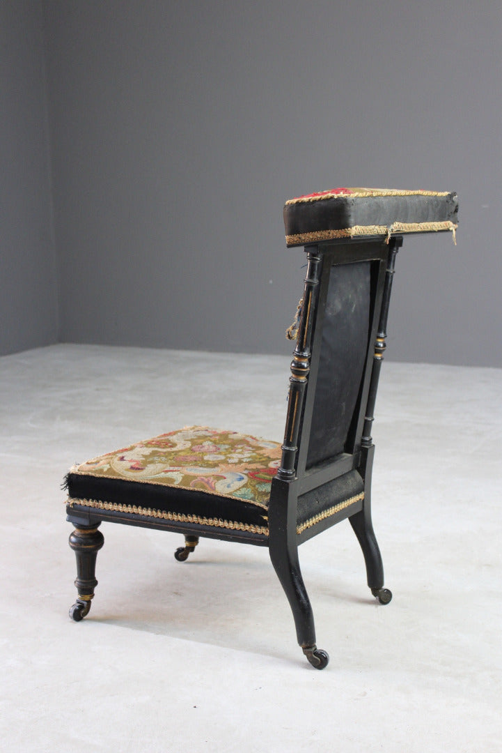 Antique Tapestry Prayer Chair – Kernow Furniture